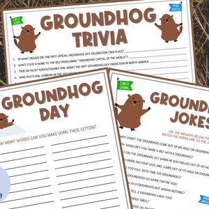 Groundhog Day Game Bundle | 6 Groundhog Day Games | What's Your ...