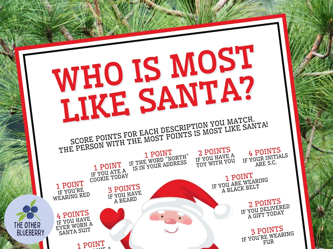 Christmas Game | Who's Most Like Santa? | Christmas Party Game ...