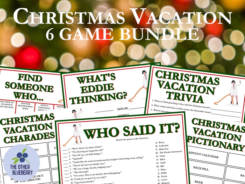 Christmas Vacation Game Bundle | 6 Games | Christmas Vacation ...