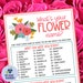 What's Your Flower Name Game With Name Tags & Sign Garden Party Game ...