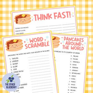 Pancake Game Bundle | Pancakes and Pajamas | Slumber Party Games ...