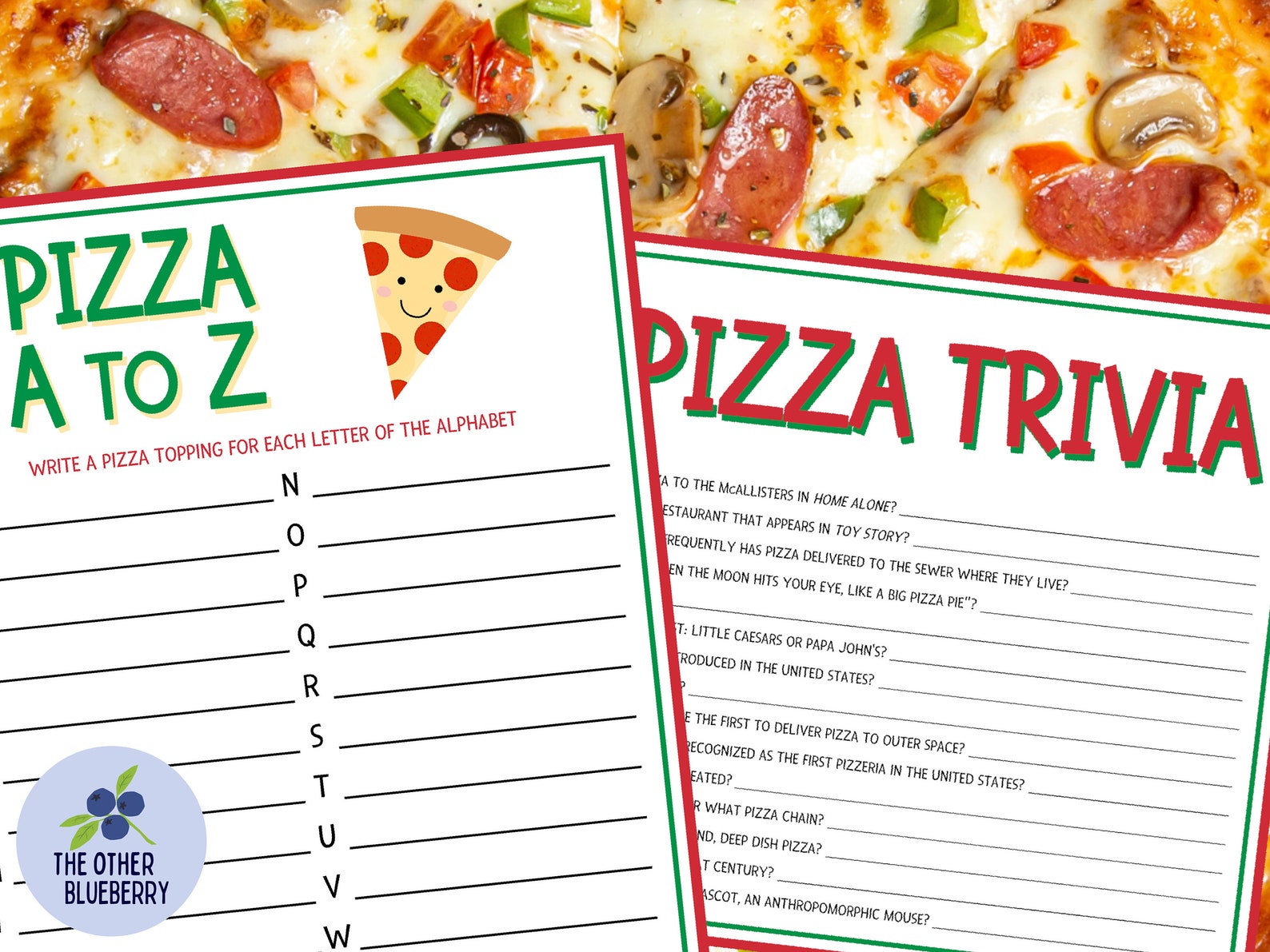 Pizza Game Bundle 7 Games Pizza Party Games Pizza Night - Etsy