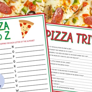 Pizza Game Bundle | 7 Games | Pizza Party Games | Pizza Night ...