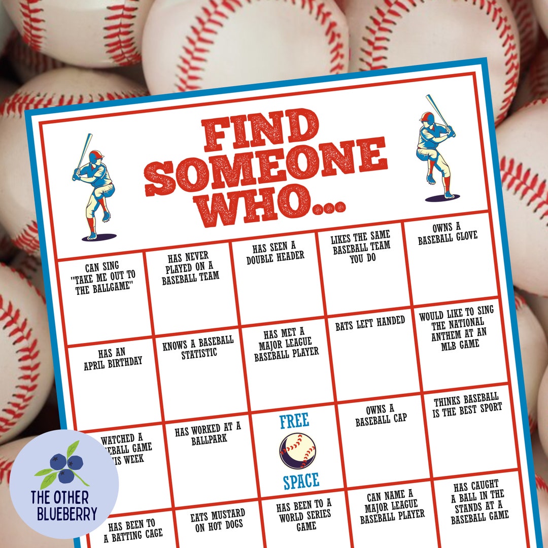 Baseball Game | Baseball Party Game | Baseball Team Ice Breaker | Find ...