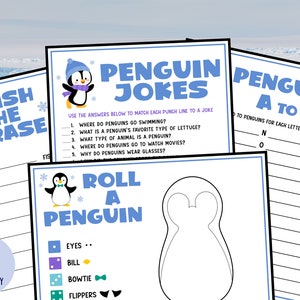 Penguin Game Bundle | 7 Games | Penguin Party Games | Winter Party ...