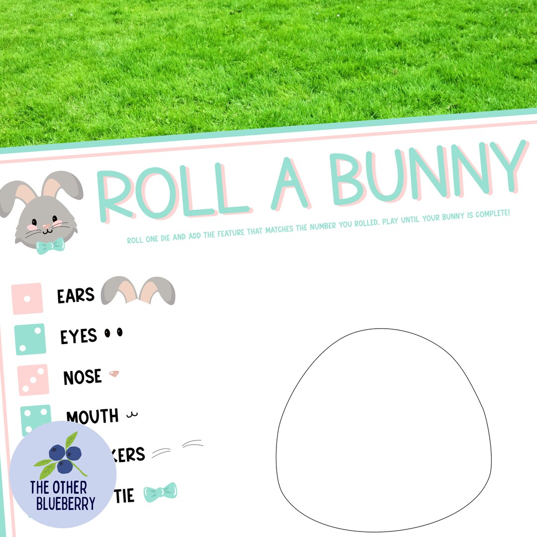 Roll a Bunny Game | Easter Game | Spring Party Game | Classroom Game ...