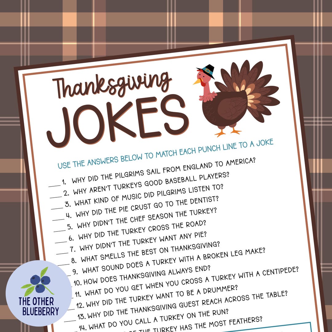 Thanksgiving Jokes | Thanksgiving Game | Thanksgiving Activity ...