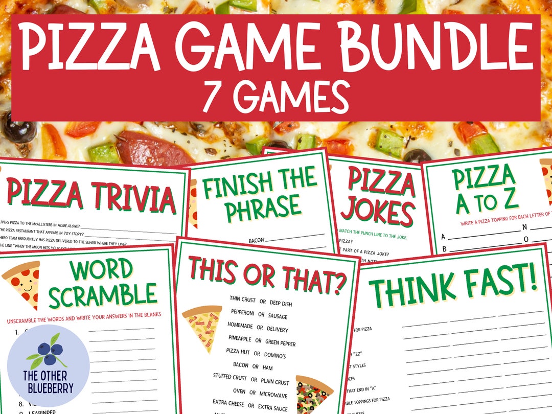 Pizza Game Bundle | 7 Games | Pizza Party Games | Pizza Night ...