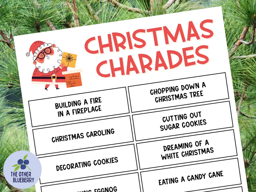 Christmas Charades | 44 Ideas to Act Out | Christmas Party Game ...
