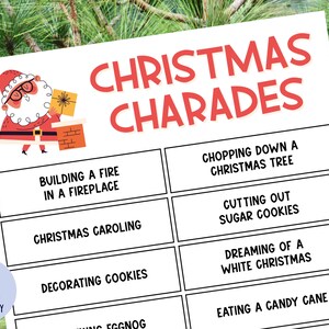 Christmas Charades | 44 Ideas to Act Out | Christmas Party Game ...