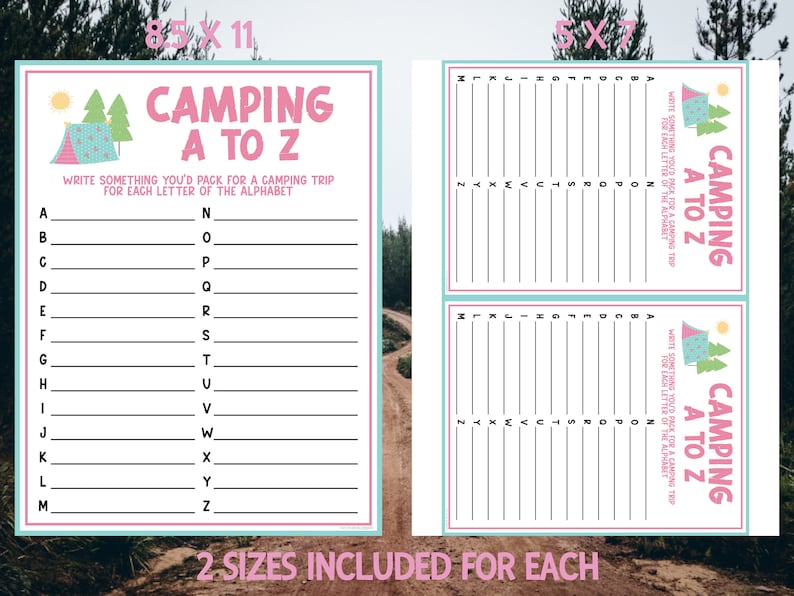 Camping Game Bundle 12 Games Camping Games Glamping - Etsy