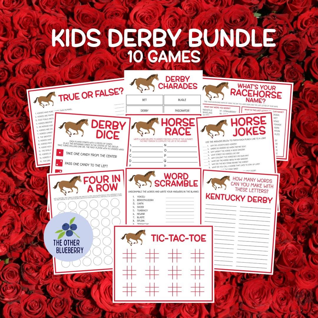 Derby Games | 10 Game Bundle | Derby Games for Kids | Includes Name ...