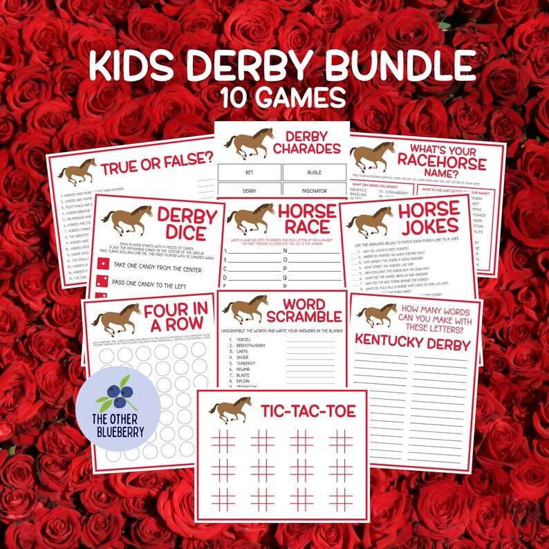 Derby Games | 10 Game Bundle | Derby Games for Kids | Includes Name ...