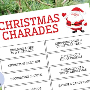 Christmas Charades | 44 Ideas to Act Out | Christmas Party Game ...