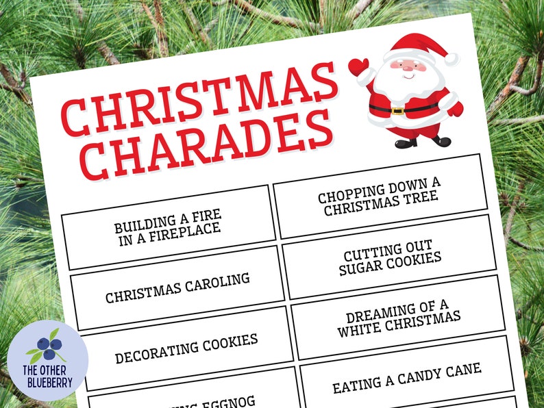 Christmas Charades 44 Ideas to Act Out Christmas Party Game Pictionary ...
