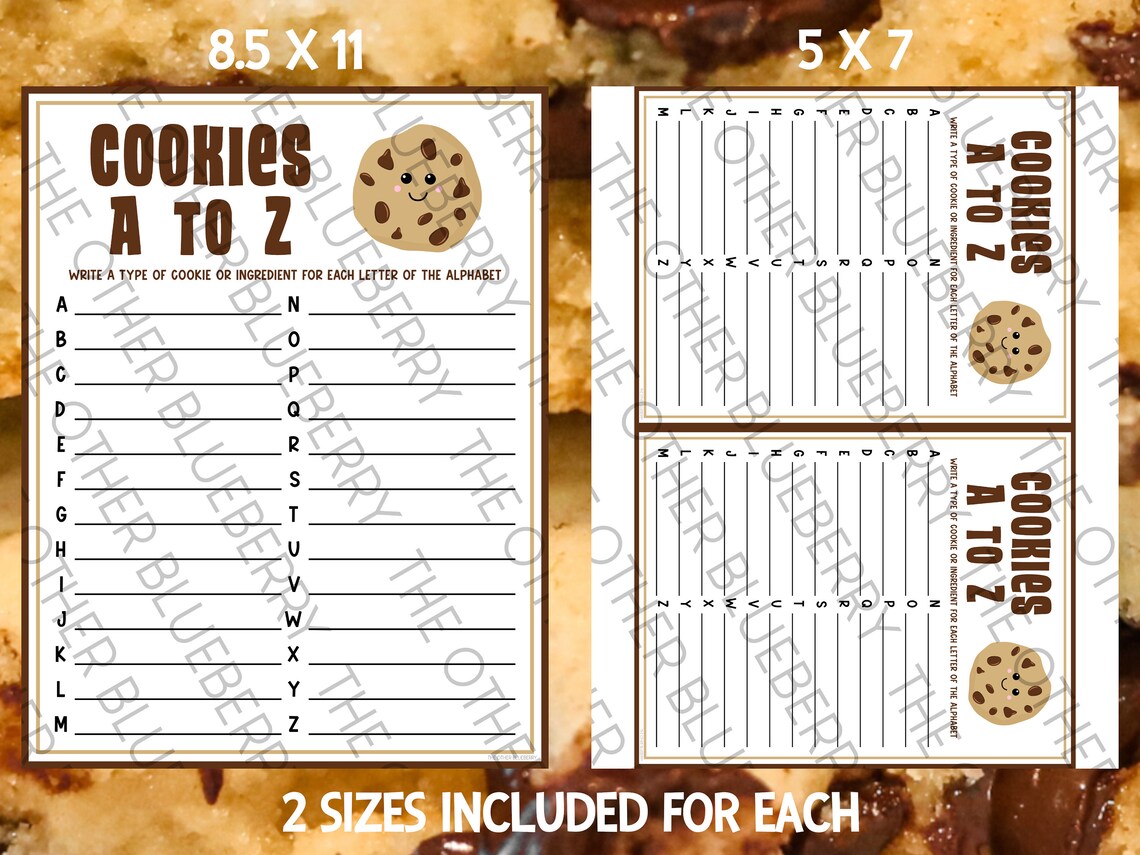 Cookie Game Bundle | 6 Games | Cookies and Milk Party Games | Cookie ...