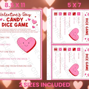 Valentine's Day Game | Candy Dice Game | Valentine Activity for Kids ...