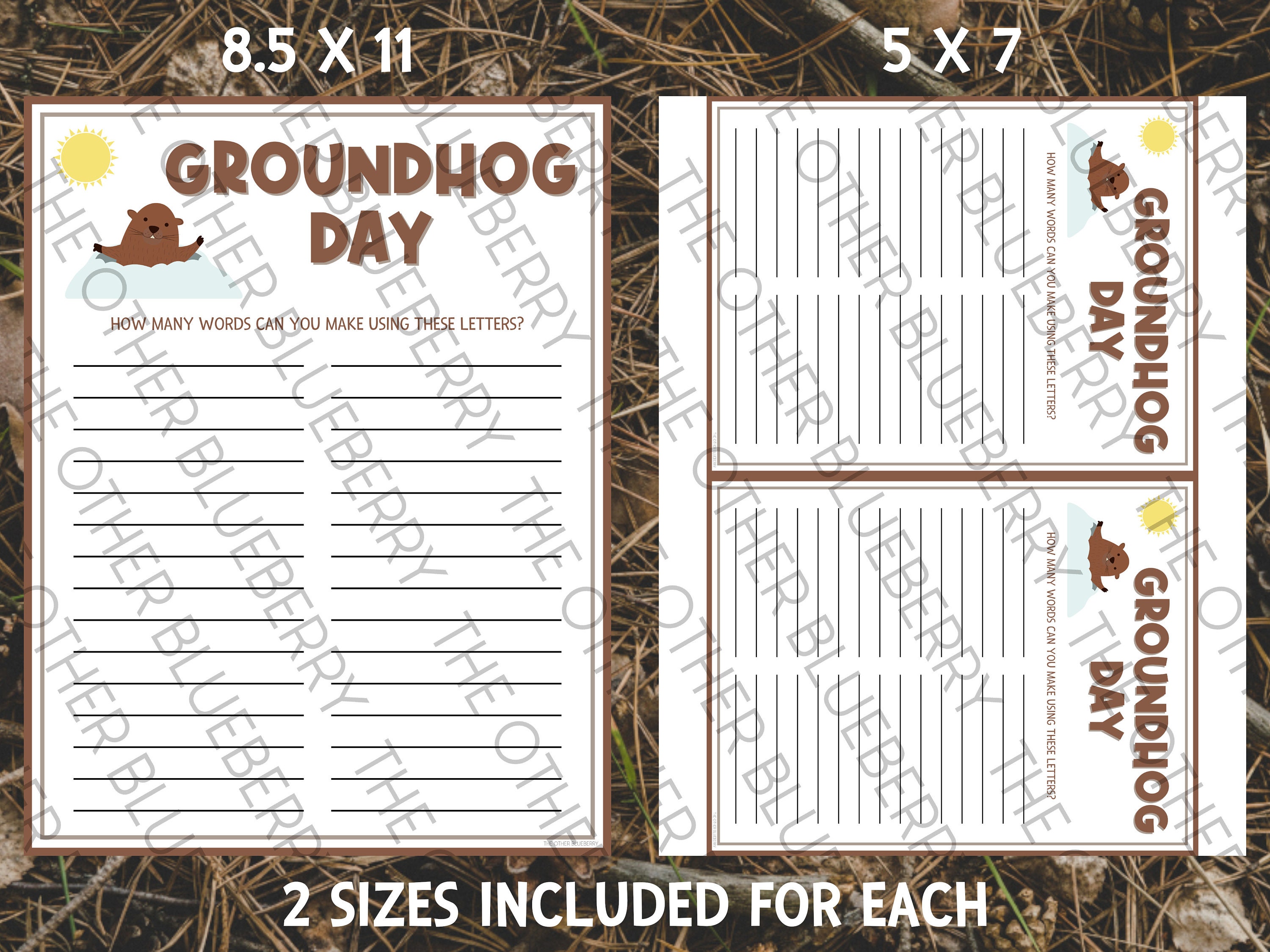 Groundhog Day Game Bundle 6 Groundhog Day Games What's Your Groundhog ...