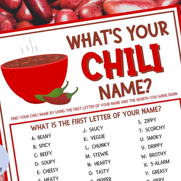 Chili Cookoff - Etsy