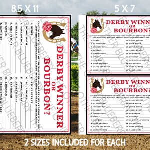 Derby Game Bundle | 4 Games | Includes Name Game, Trivia, and More ...