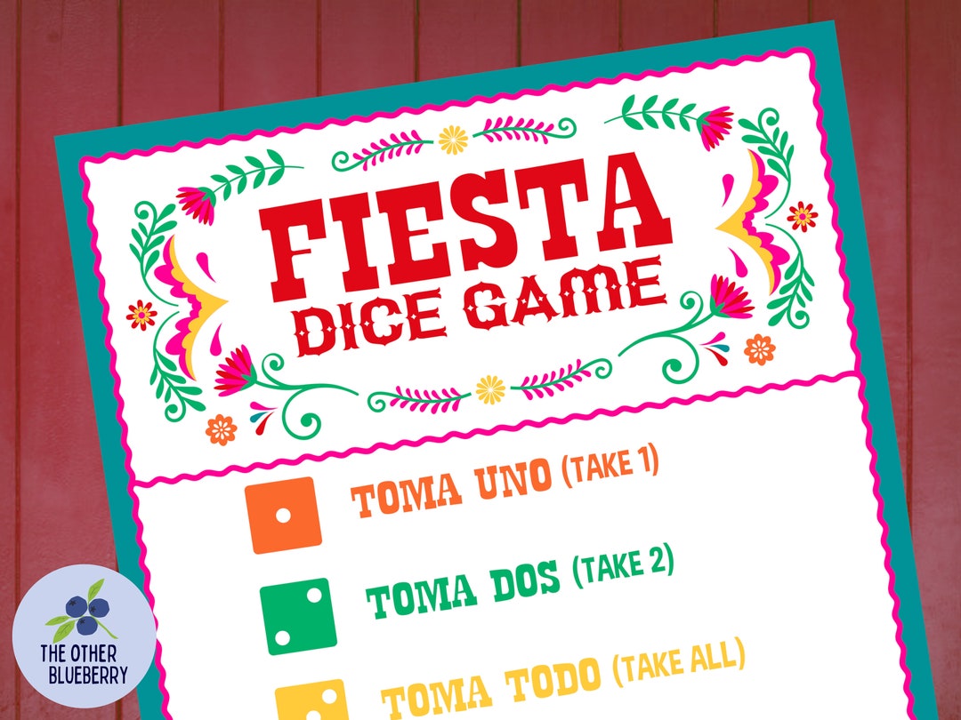 Fiesta Dice Game | La Pirinola | Tomo Todo | Fiesta Game | Pinata ...