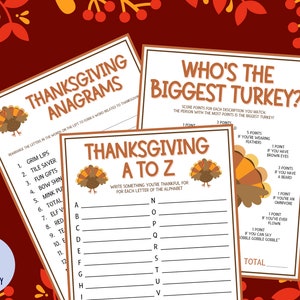 Thanksgiving Game Bundle | 10 Games | FUN Thanksgiving Games ...