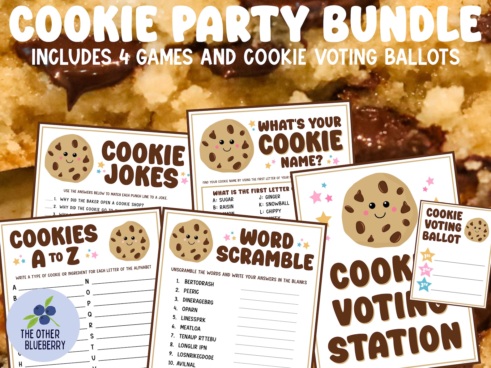 Cookie Party Game Bundle | Cookie Bake-off | Cookie Voting | Cookie ...