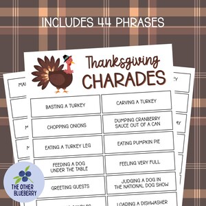 Thanksgiving Charades | 44 Thanksgiving Phrases to Act Out | Fun for ...