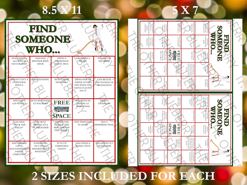 National Lampoon's Christmas Vacation Game TWO Find the - Etsy
