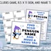 What's Your Penguin Name Game With Name Tags & Sign Penguin Party ...