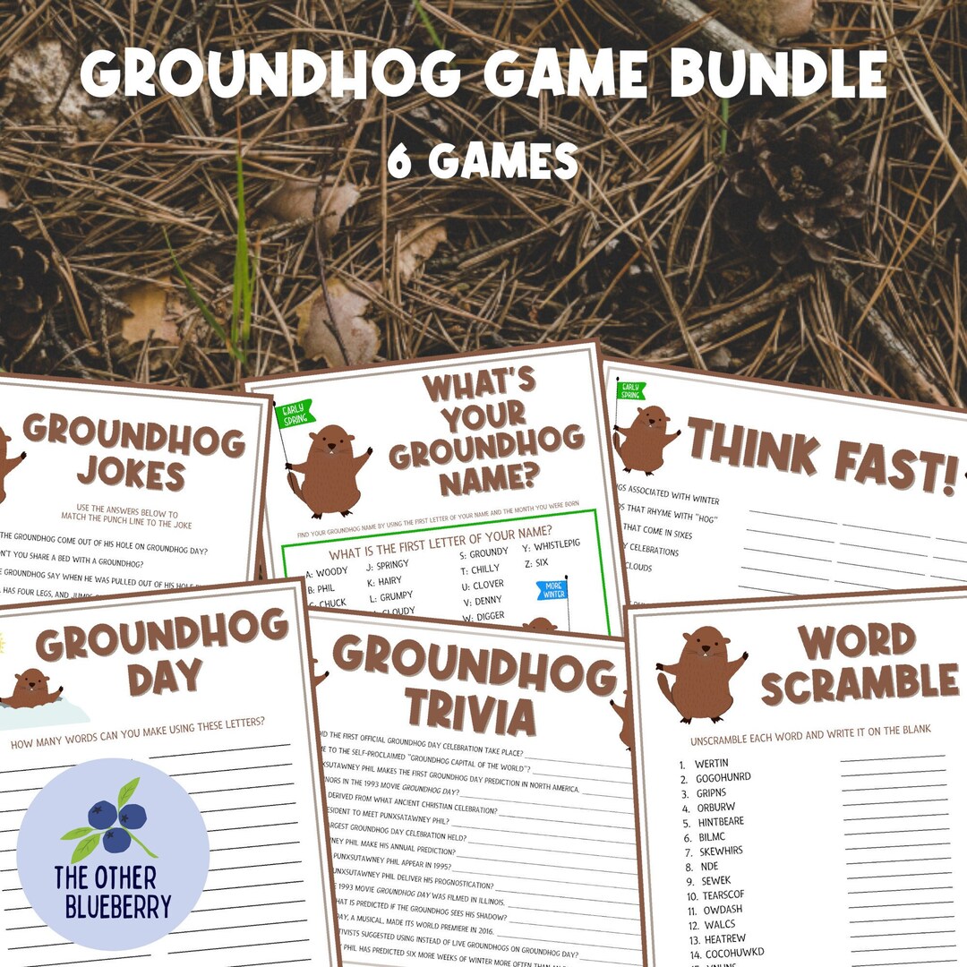 Groundhog Day Game Bundle | 6 Groundhog Day Games | What's Your ...