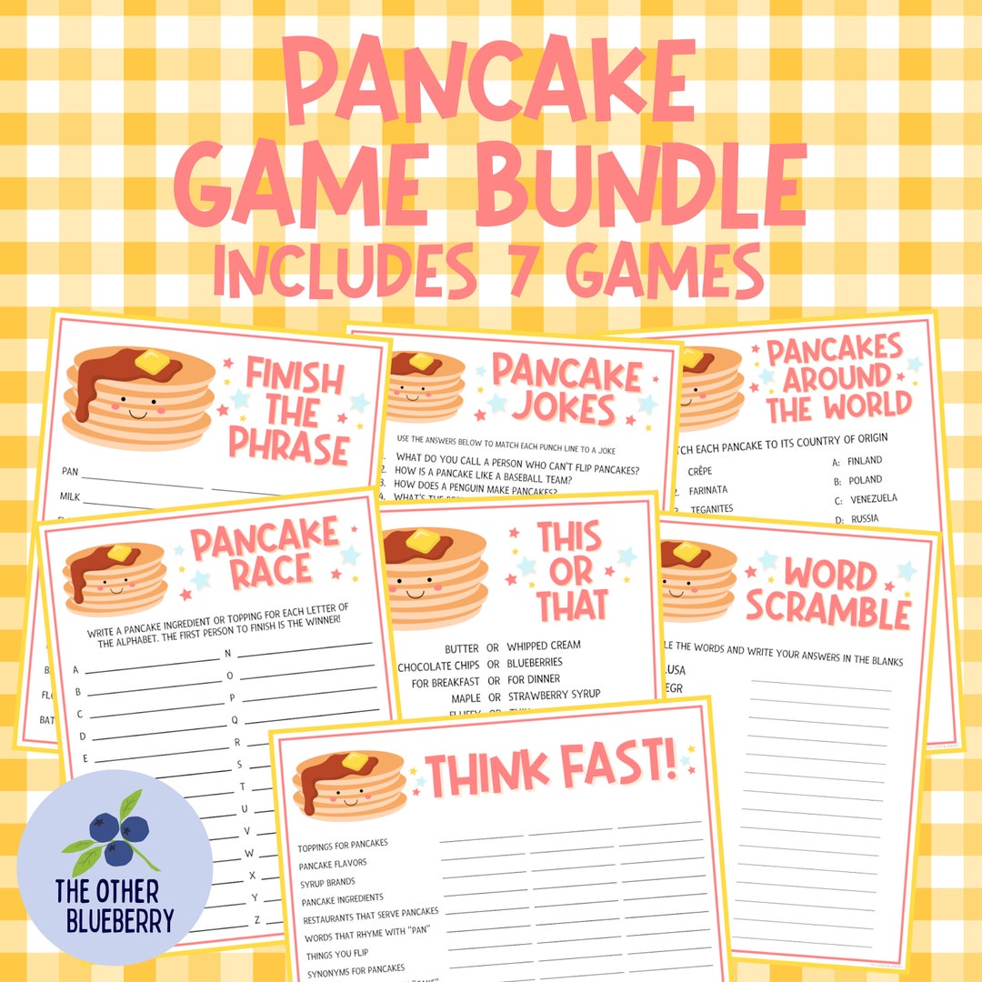 Pancake Game Bundle | Pancakes and Pajamas | Slumber Party Games ...