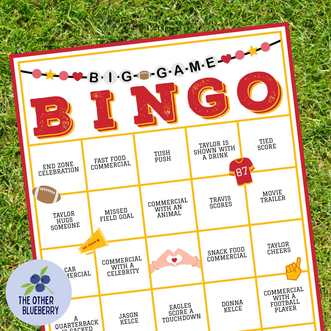 Big Game Bingo | 20 Cards | Football Era Bingo | Taylor's Version ...