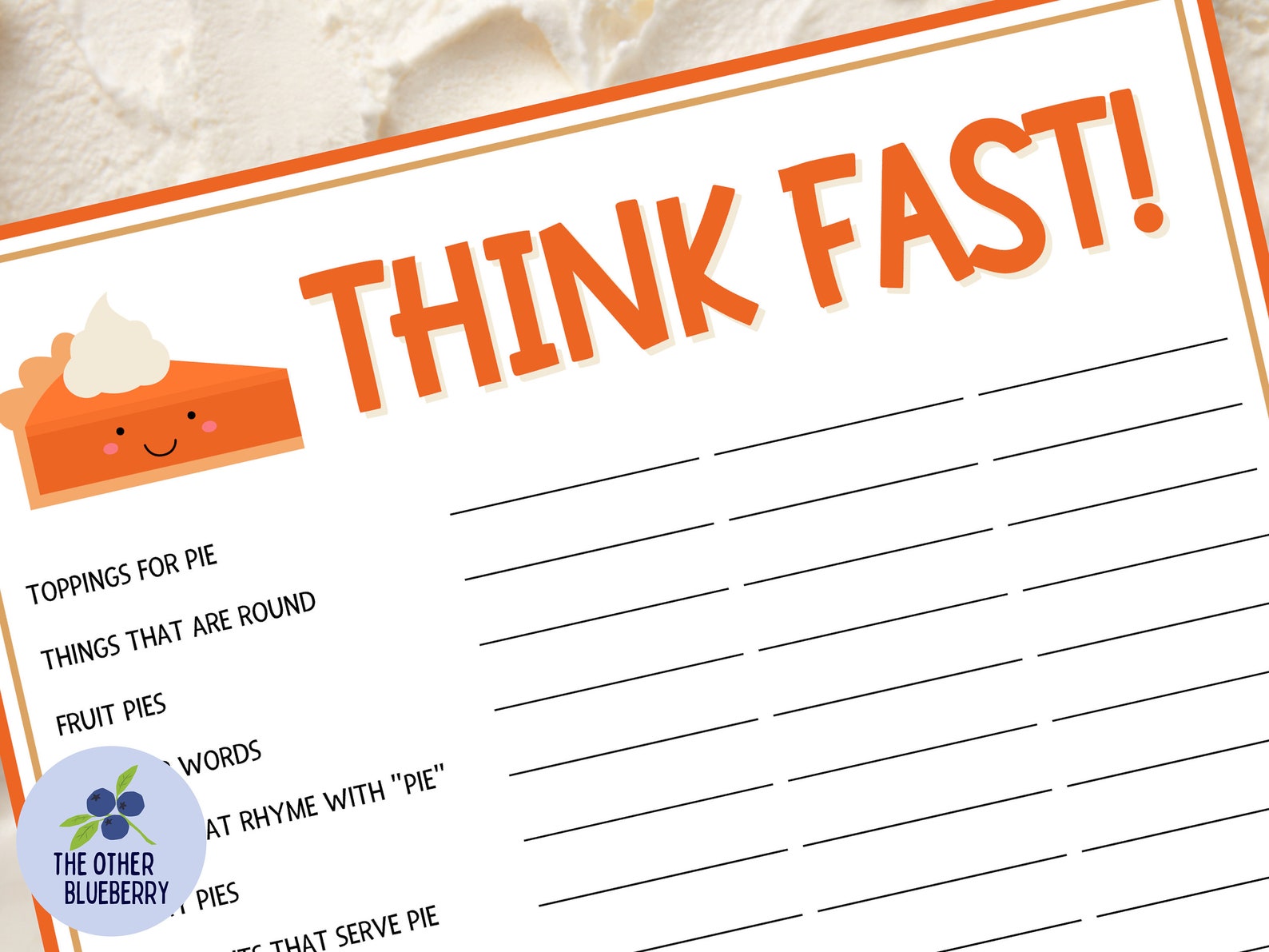 Pie Game Bundle 5 Games Thanksgiving Games Pie Contest - Etsy