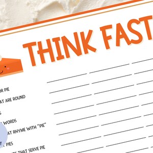 Pie Game Bundle | 5 Games | Thanksgiving Games | Pie Contest | Holiday ...