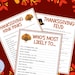 Thanksgiving Game Bundle 10 Games FUN Thanksgiving Games - Etsy