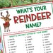 What's Your Reindeer Name With Nametags & Sign Reindeer Games Christmas ...