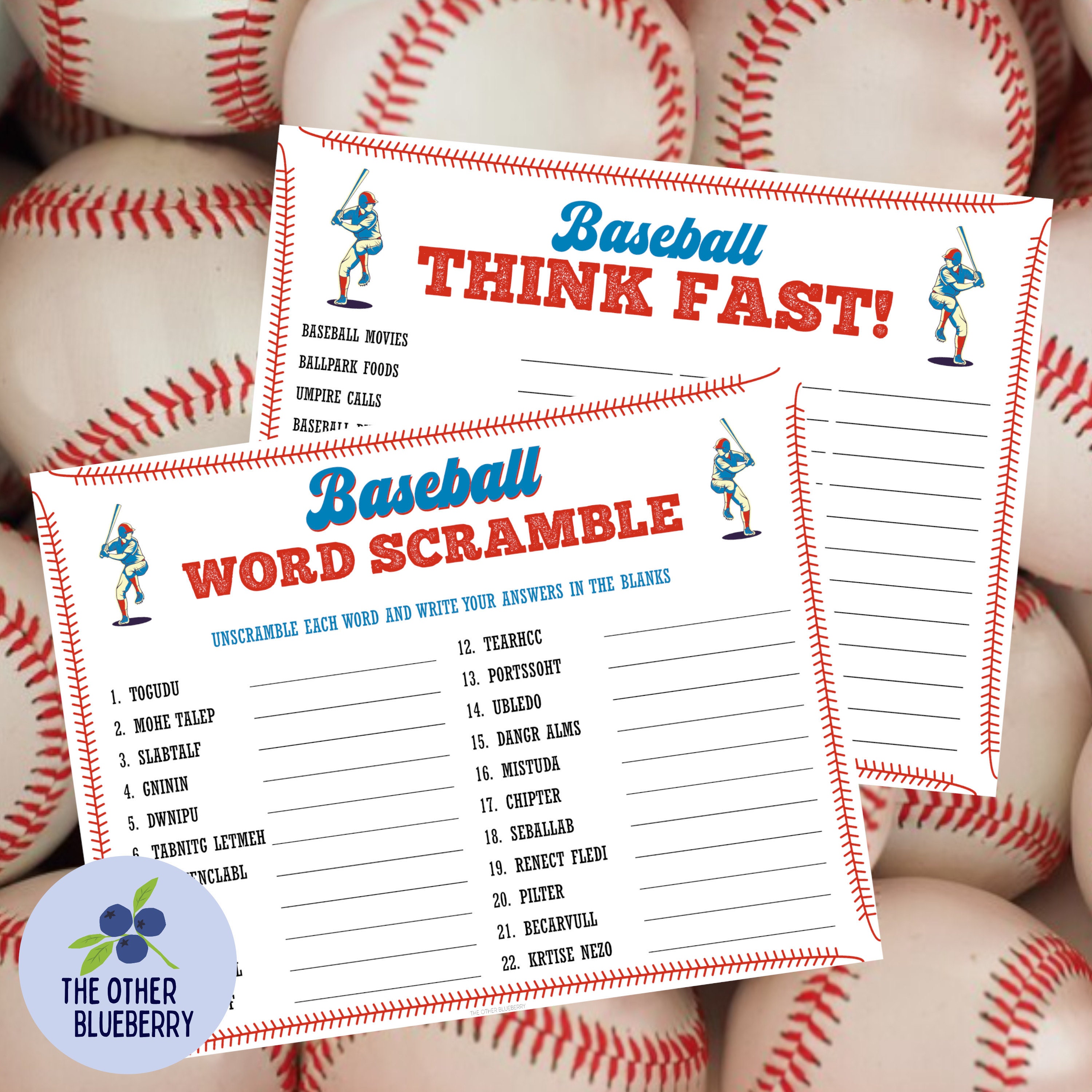 Baseball Games | Baseball Game Bundle | Baseball Party Games | Baseball ...