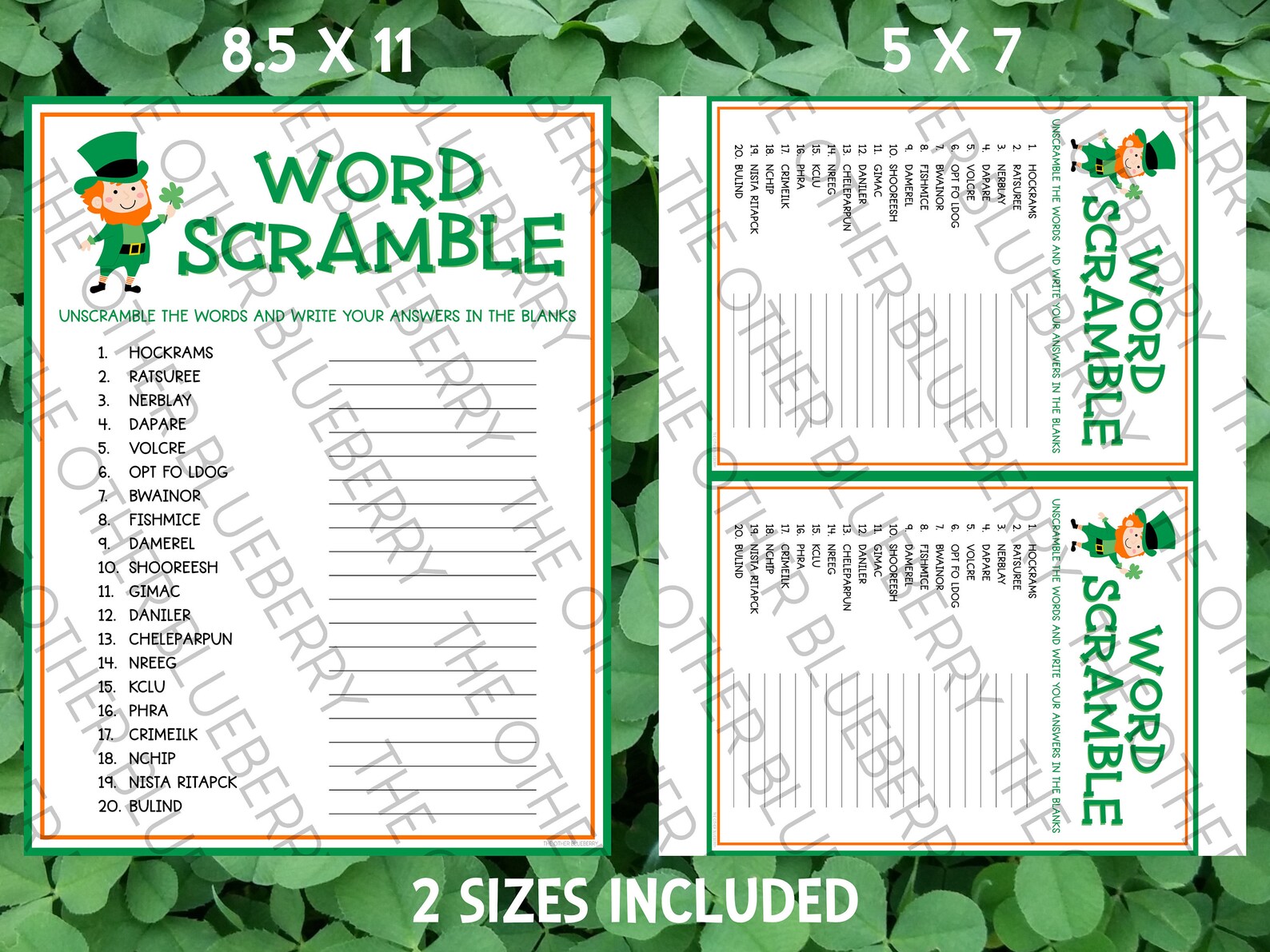 St. Patrick's Day Game | Word Scramble | Fun for Kids and Adults | St ...