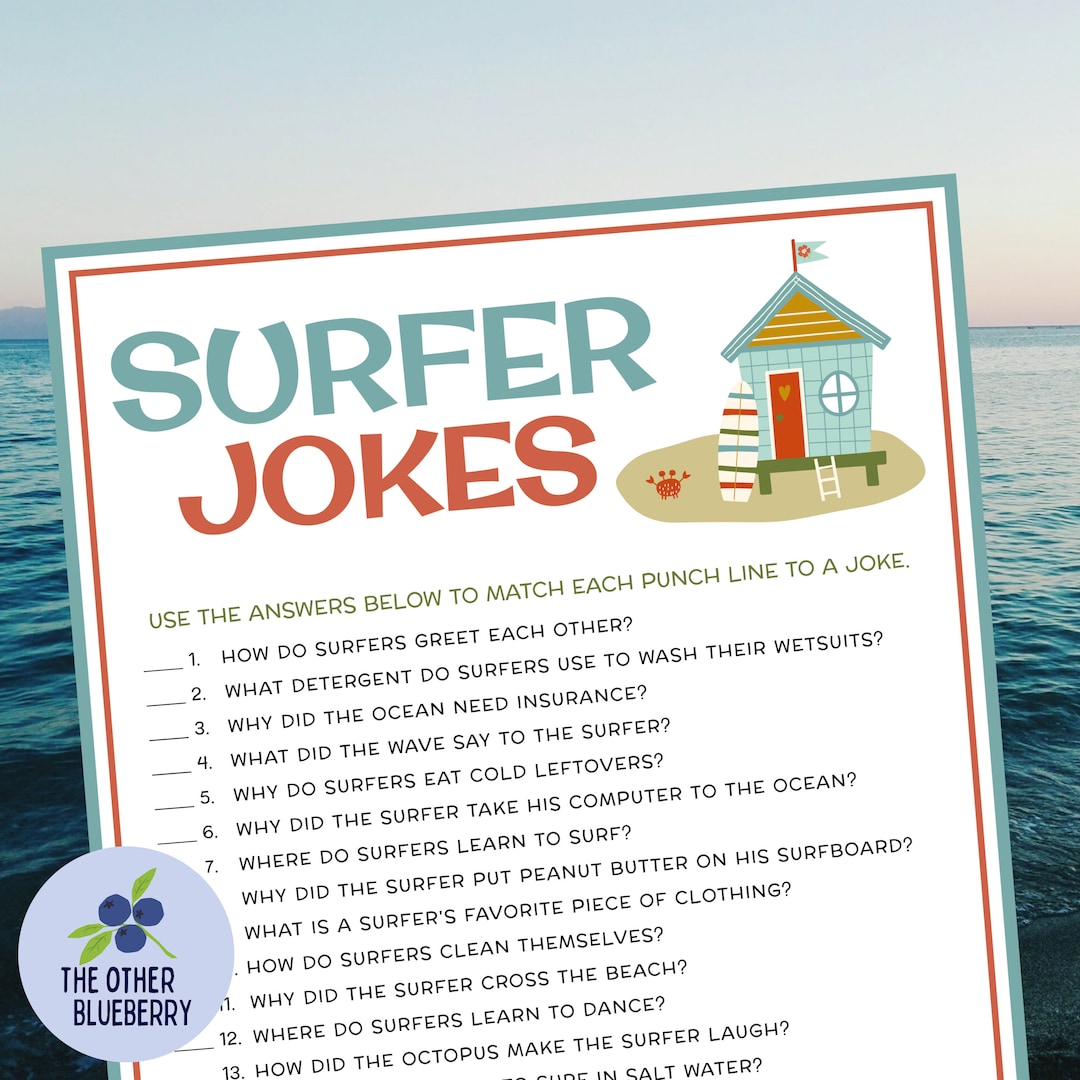Surf Party Game | Surfer Jokes | Surfer Birthday Game | Baby on Board ...