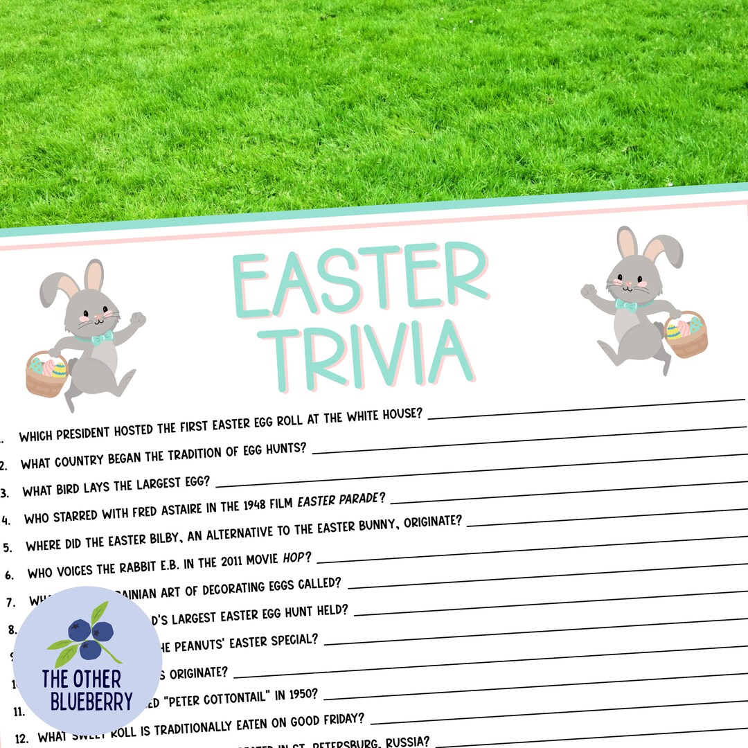 Easter Trivia Game | Easter Game | Easter Game for Adults | Easter Quiz ...