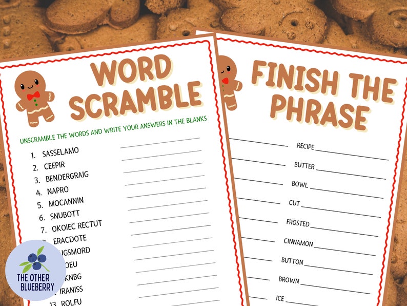 Gingerbread Game Bundle | 5 Games | Gingerbread Games | Gingerbread ...