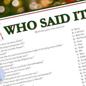 Christmas Vacation Game | Christmas Game | Griswold Christmas Party ...