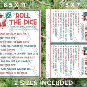 Roll the Dice Christmas Gift Exchange Game Christmas Party Game Gift ...