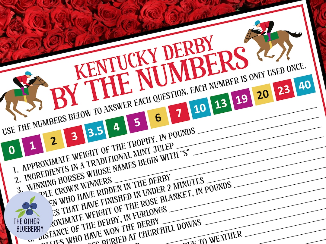 Derby Game | Derby Trivia | Kentucky Derby Party Game | Run for the ...
