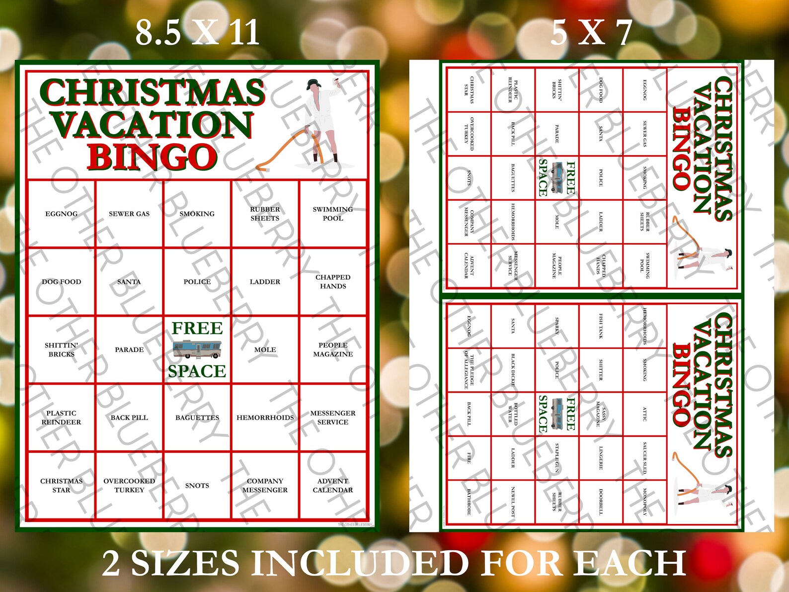 Christmas Vacation Movie Bingo | TWENTY Different Bingo Cards ...