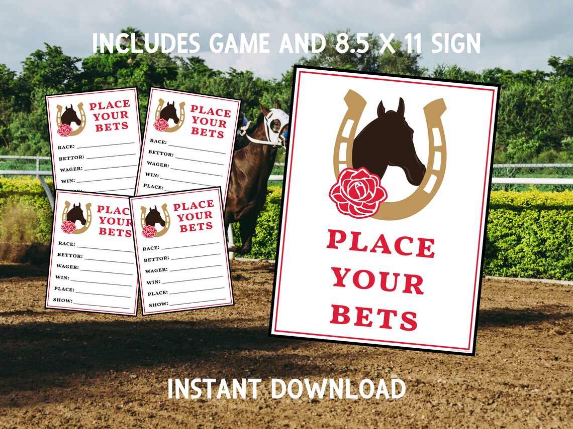 Kentucky Derby Betting Cards WITH SIGN Printable Kentucky - Etsy