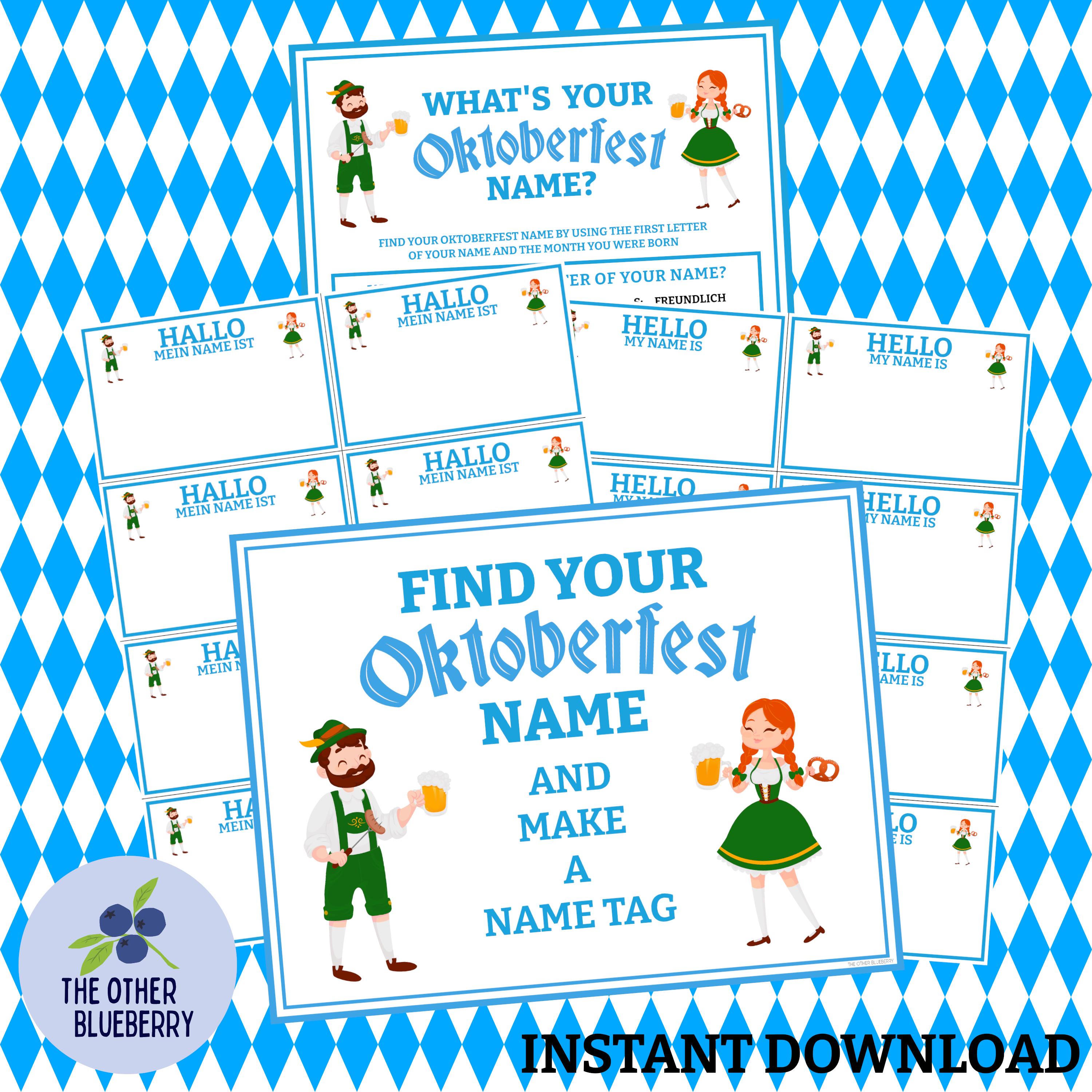 Oktoberfest Name Game | Oktoberfest Game | What's Your Oktoberfest Name ...