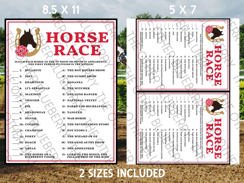 Derby Game | Horse Trivia | Kentucky Derby Party | Run for the Roses ...