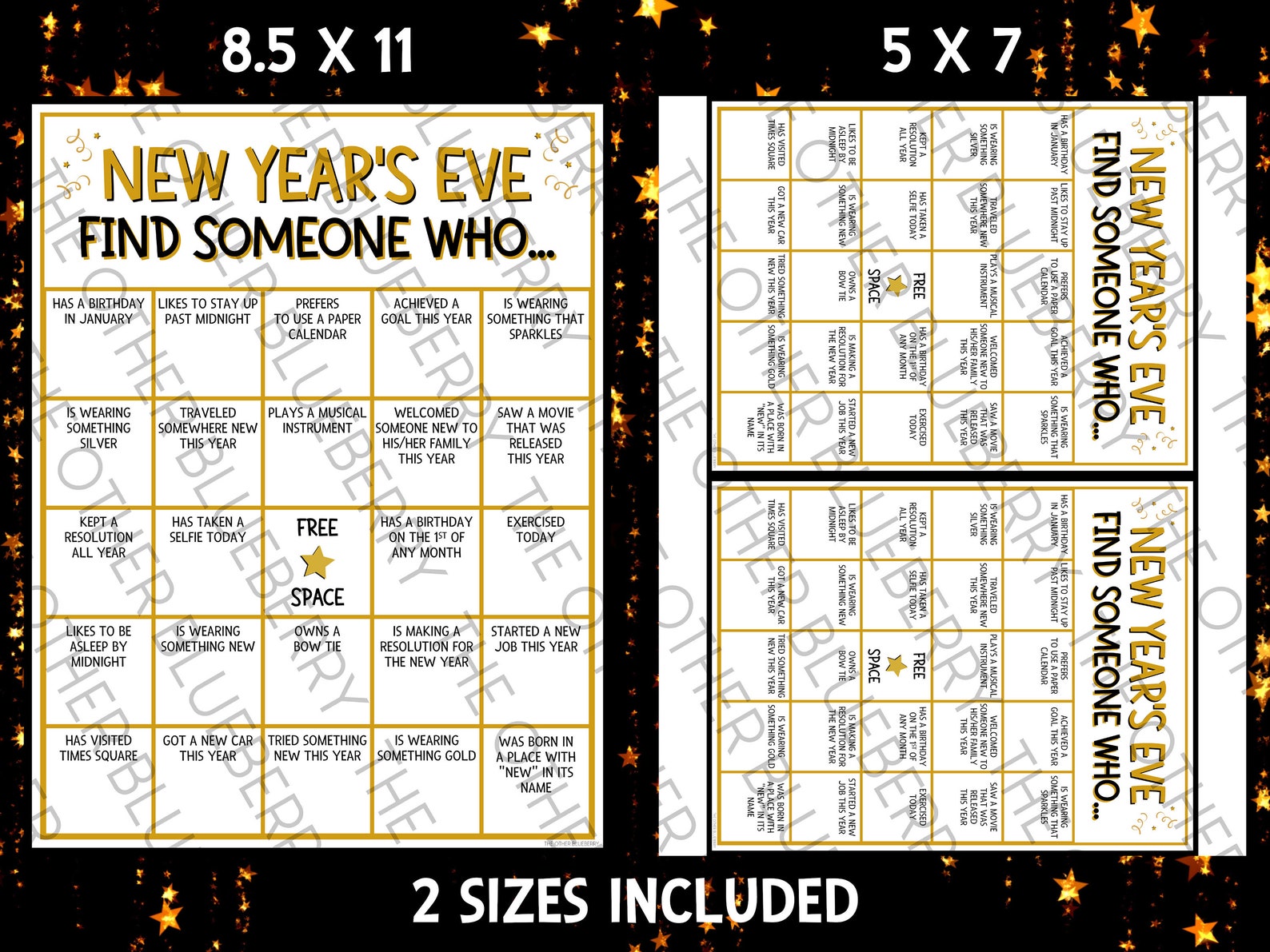 New Year's Eve Game Find Someone Who... New Year's Icebreaker Game New ...